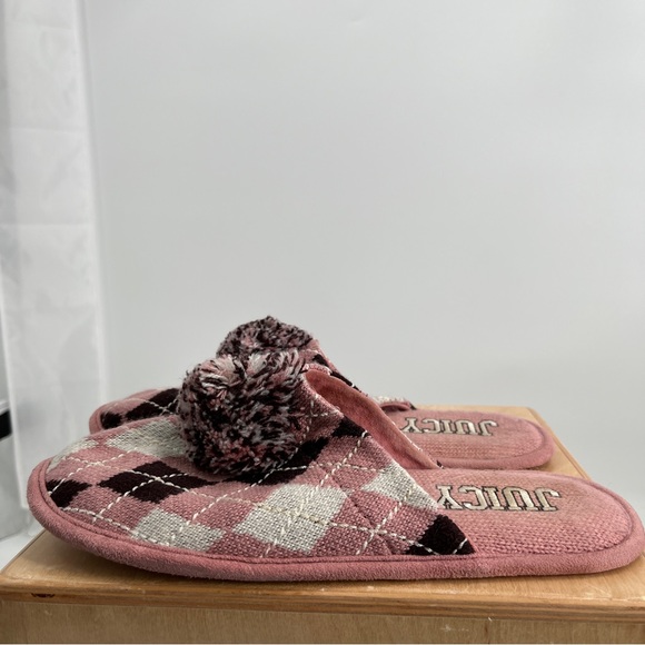 Juicy Couture | Shoes | Juicy Couture Pink Plaid Slippers 8 Barbie Core ...